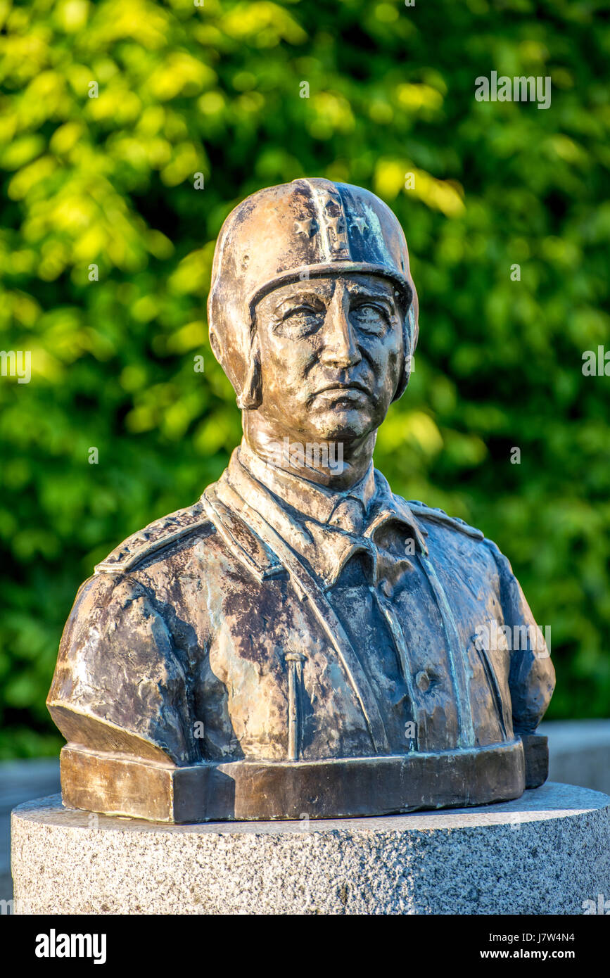 Monument to General George Patton commemorates the spot where he stayed ...