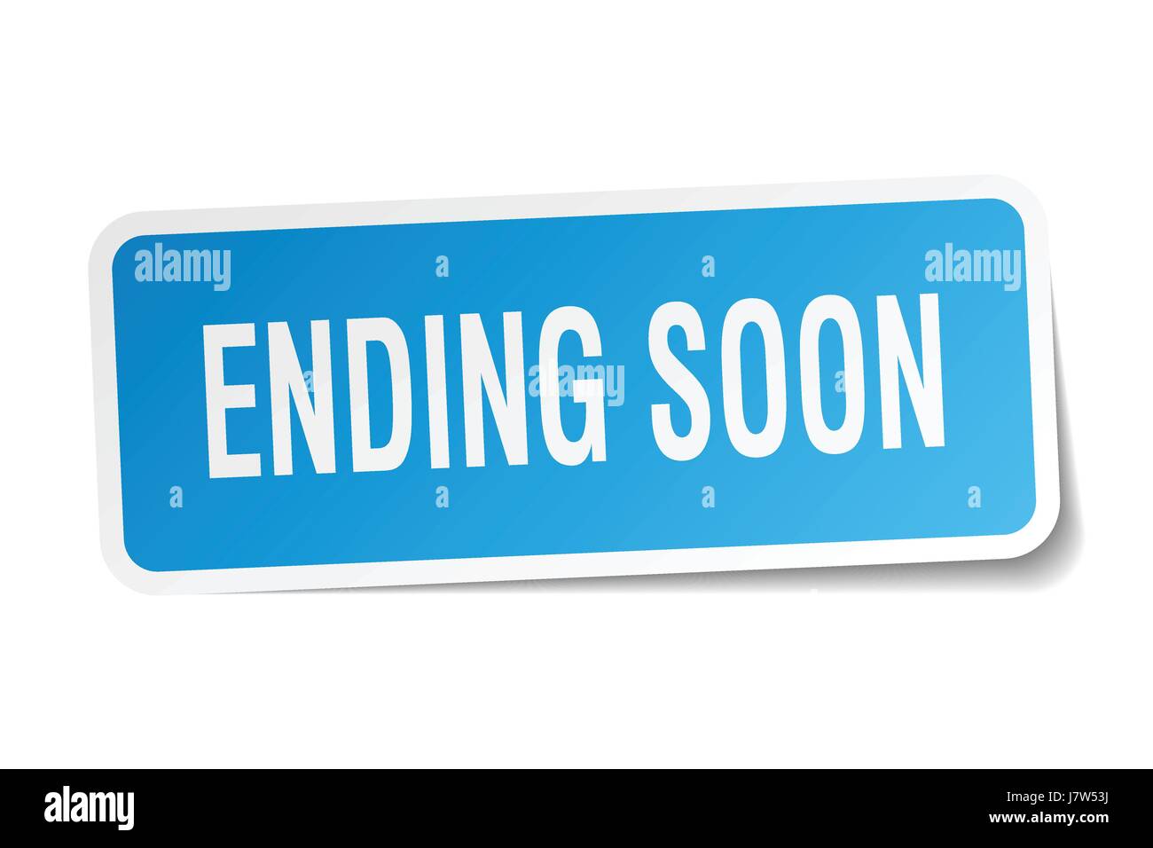 ending soon square sticker on white Stock Vector Image & Art - Alamy