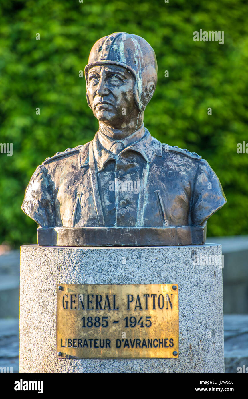 Monument to General George Patton commemorates the spot where he stayed ...