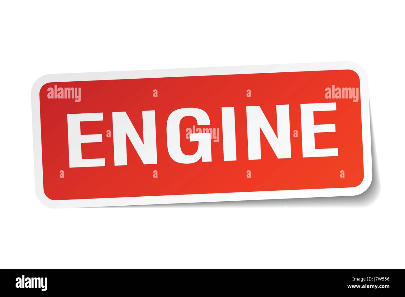 engine square sticker on white Stock Vector Image & Art - Alamy