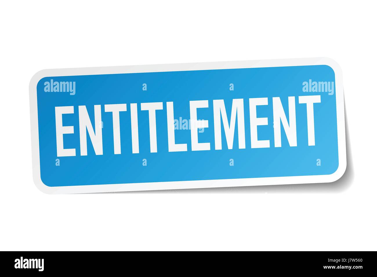entitlement square sticker on white Stock Vector Image & Art - Alamy