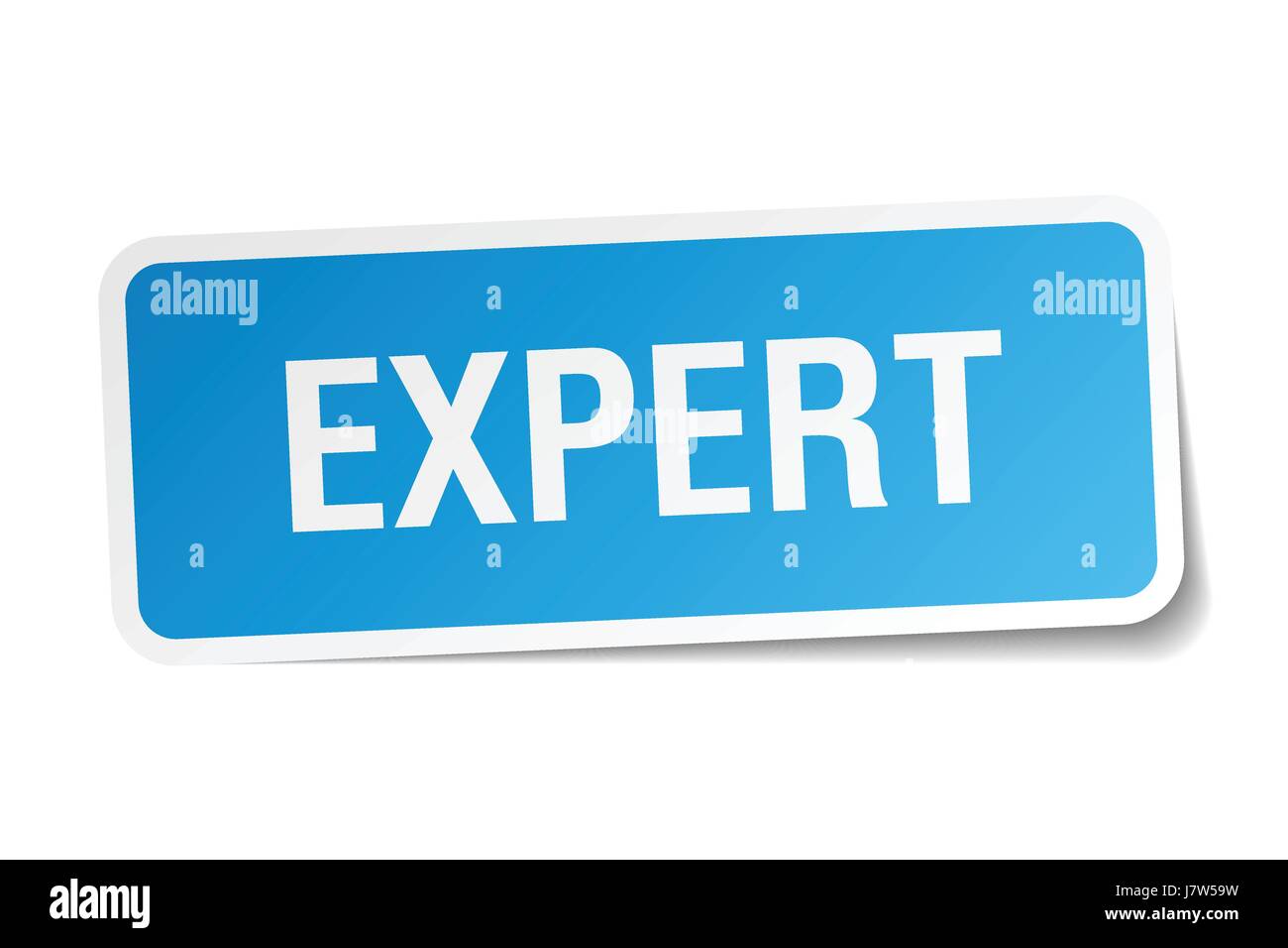 expert square sticker on white Stock Vector Image & Art - Alamy