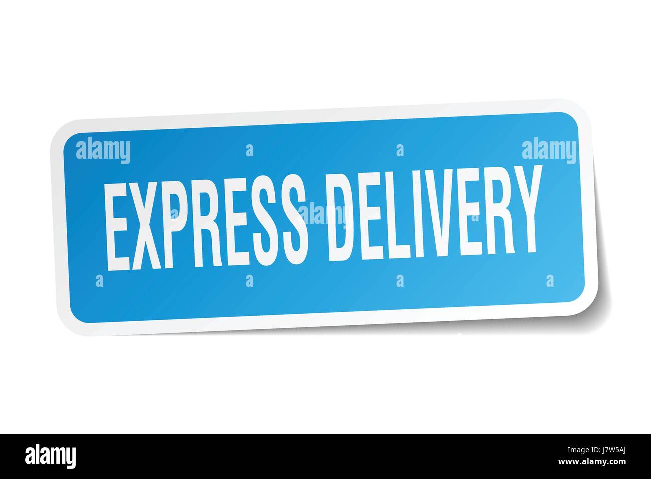 express delivery square sticker on white Stock Vector Image & Art - Alamy