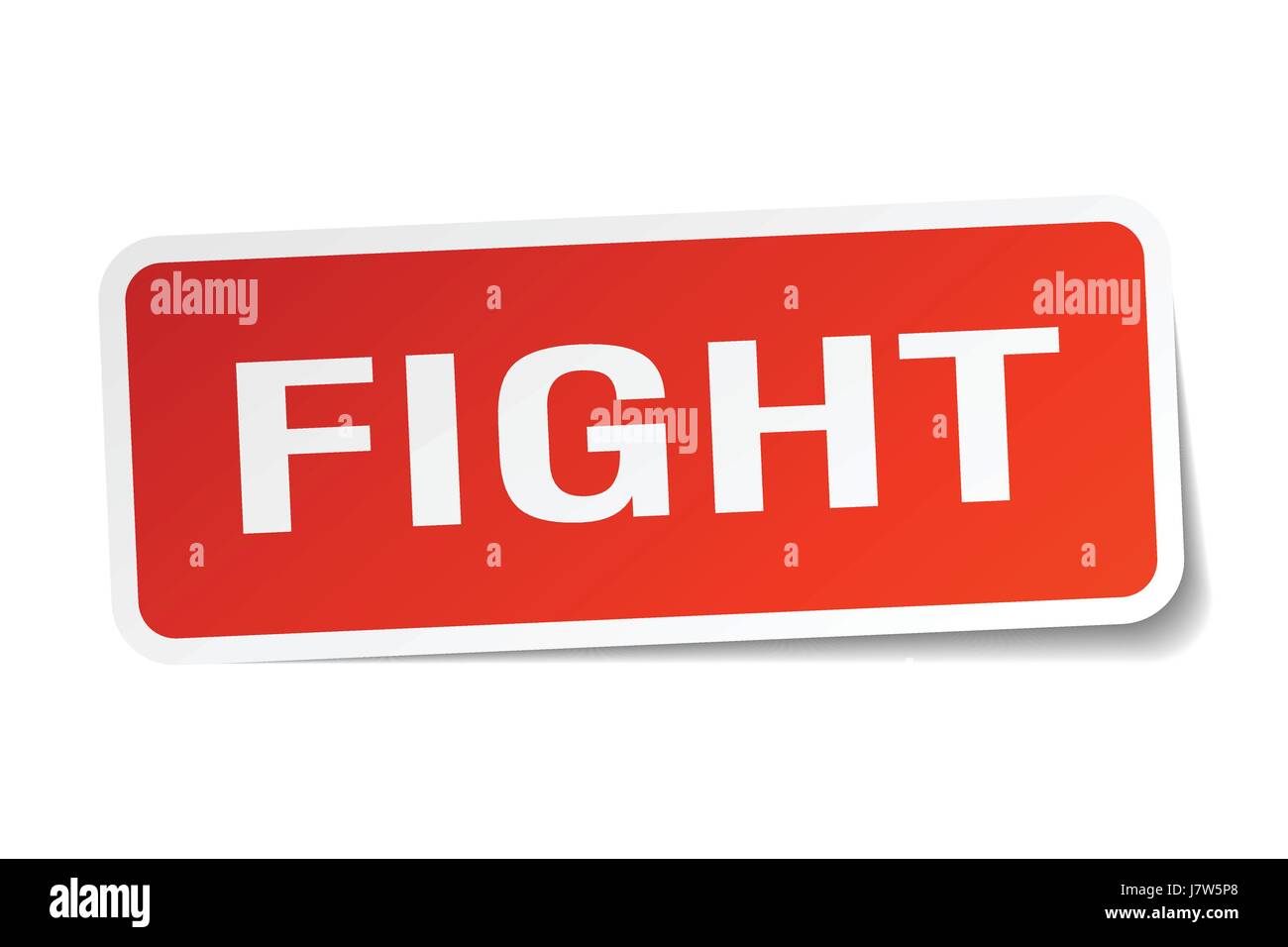 fight square sticker on white Stock Vector Image & Art - Alamy