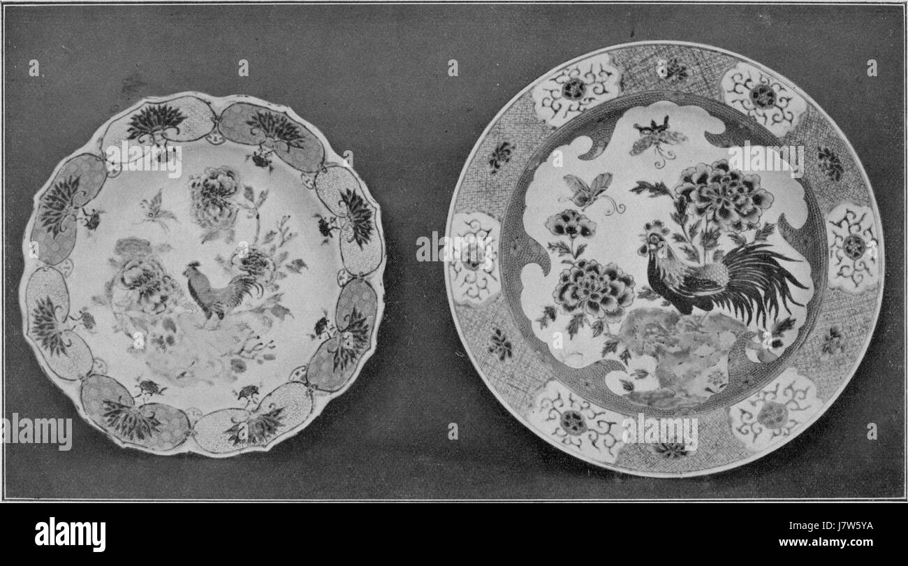 Two Chinese plates, likely from the Qing Dynasty, showcasing ...