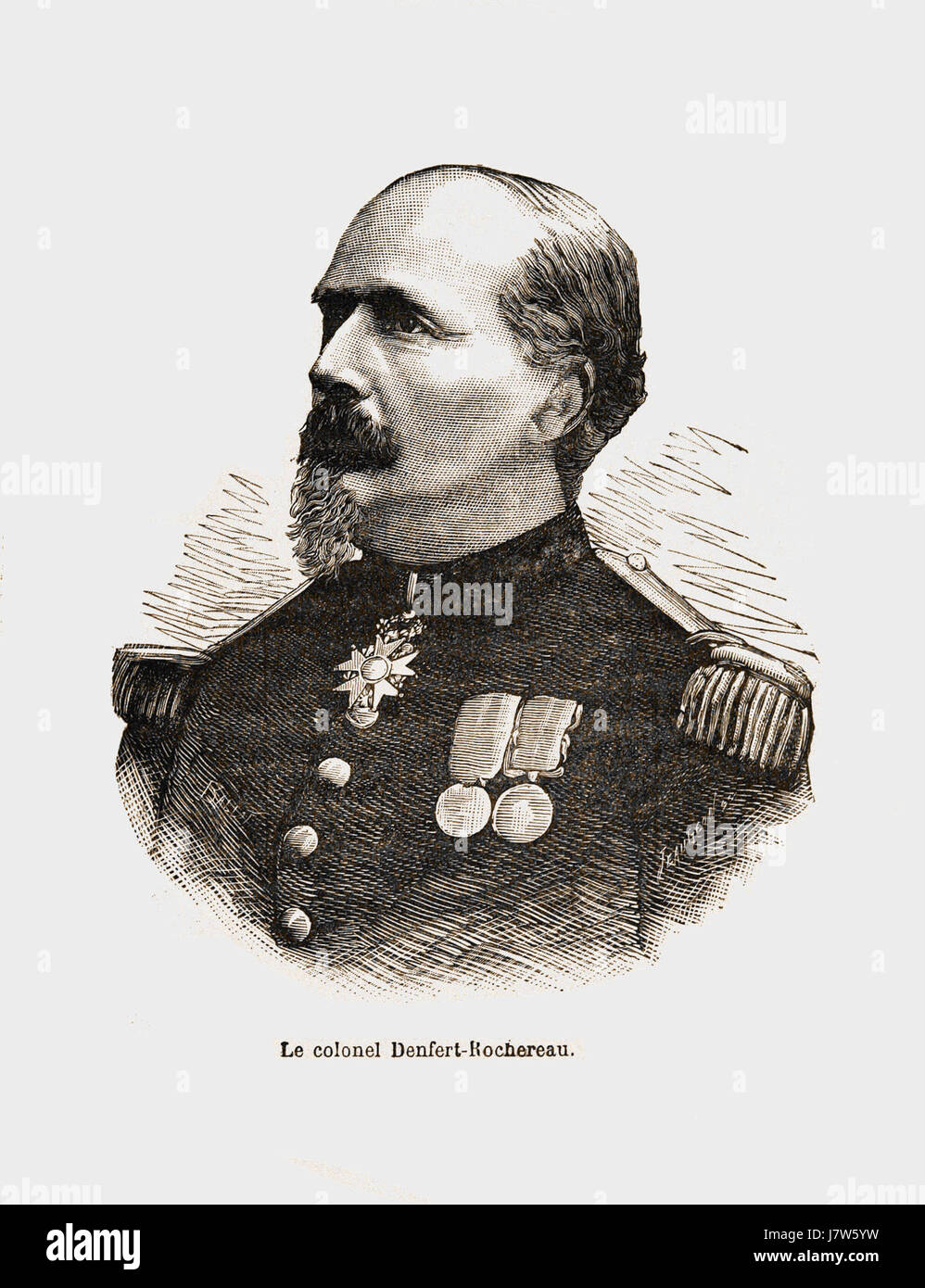 The Denfert Rochereau gravure depicts a historical scene related to the ...