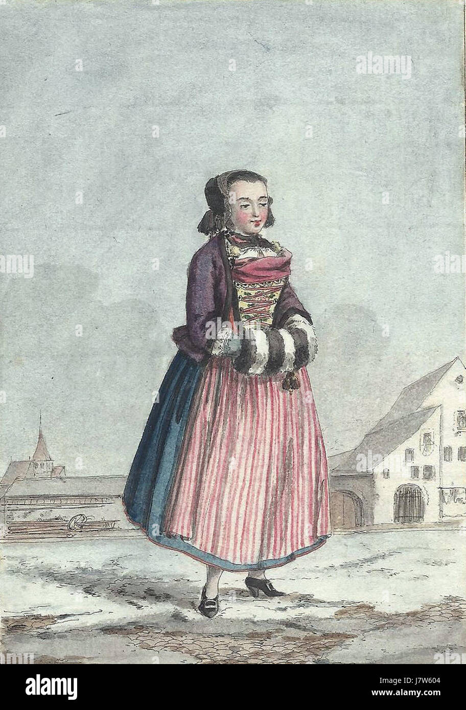 Aberli was an artist known for depicting a young woman from Bern ...