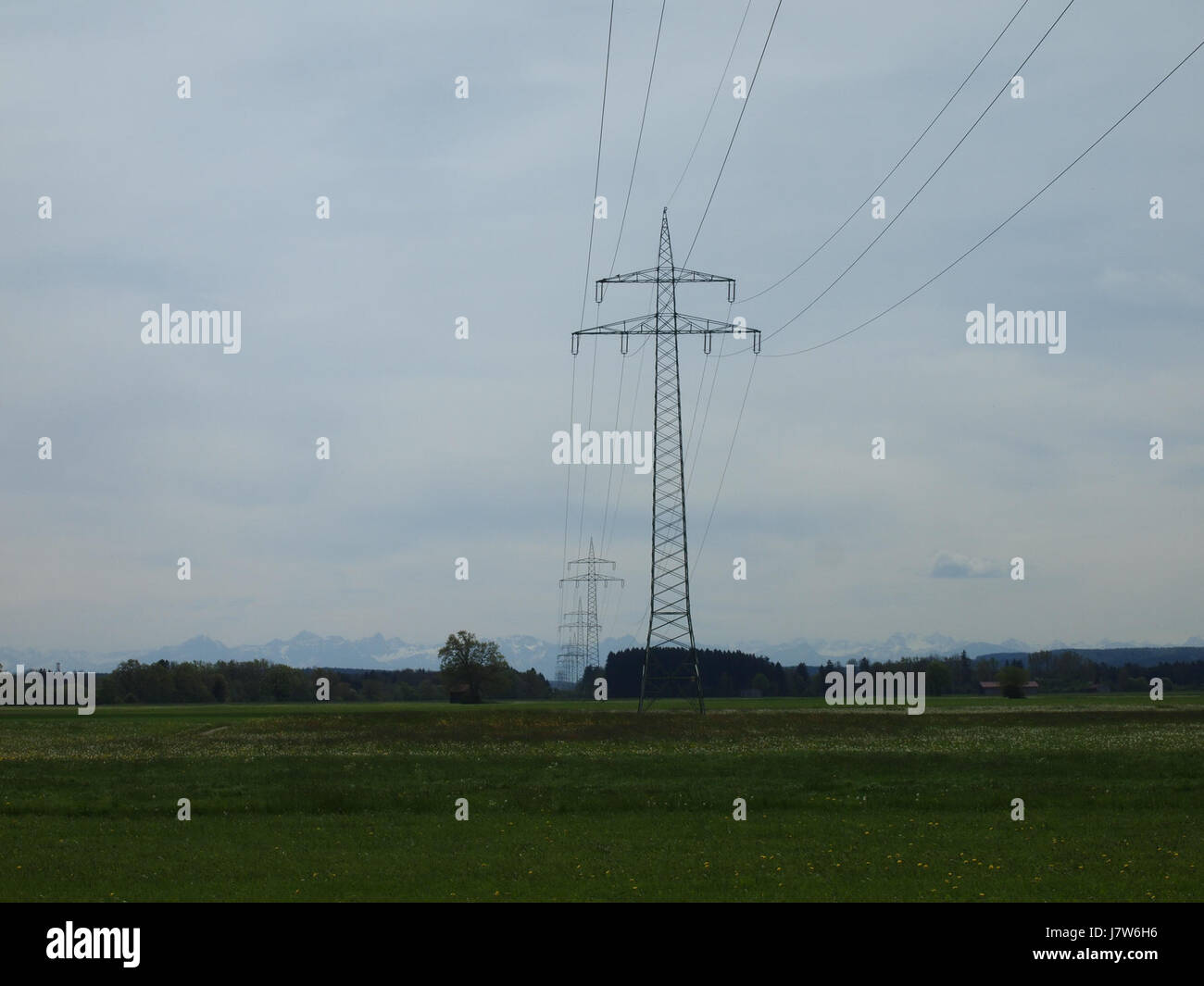 This image depicts the 110kV electrical substation in Oberottmarshausen ...