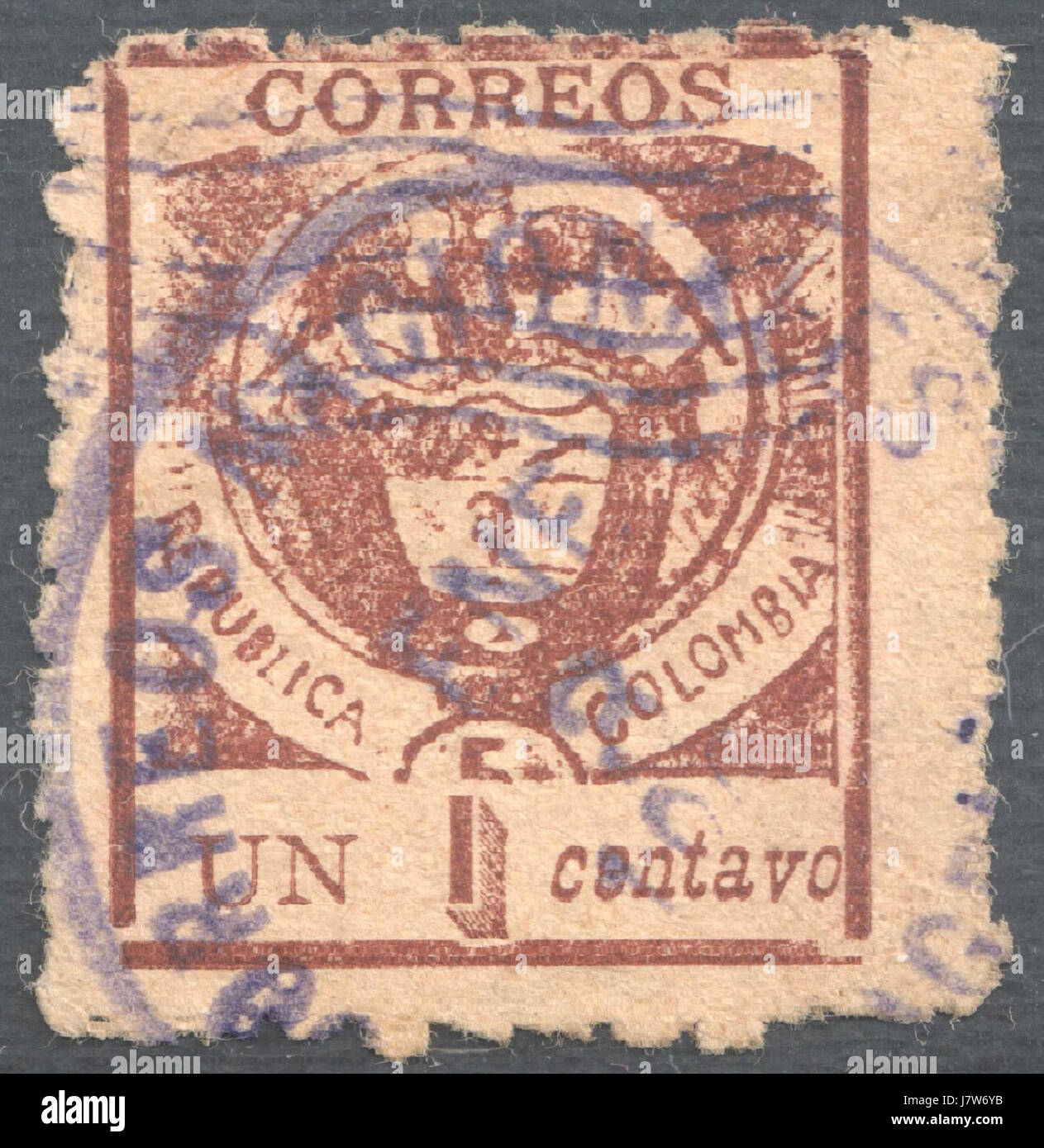 Postal stamp from colombia hi-res stock photography and images - Alamy
