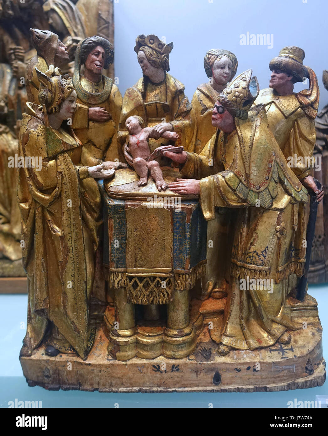 This fragment of an altarpiece from c. 1540 depicts a circumcision ...