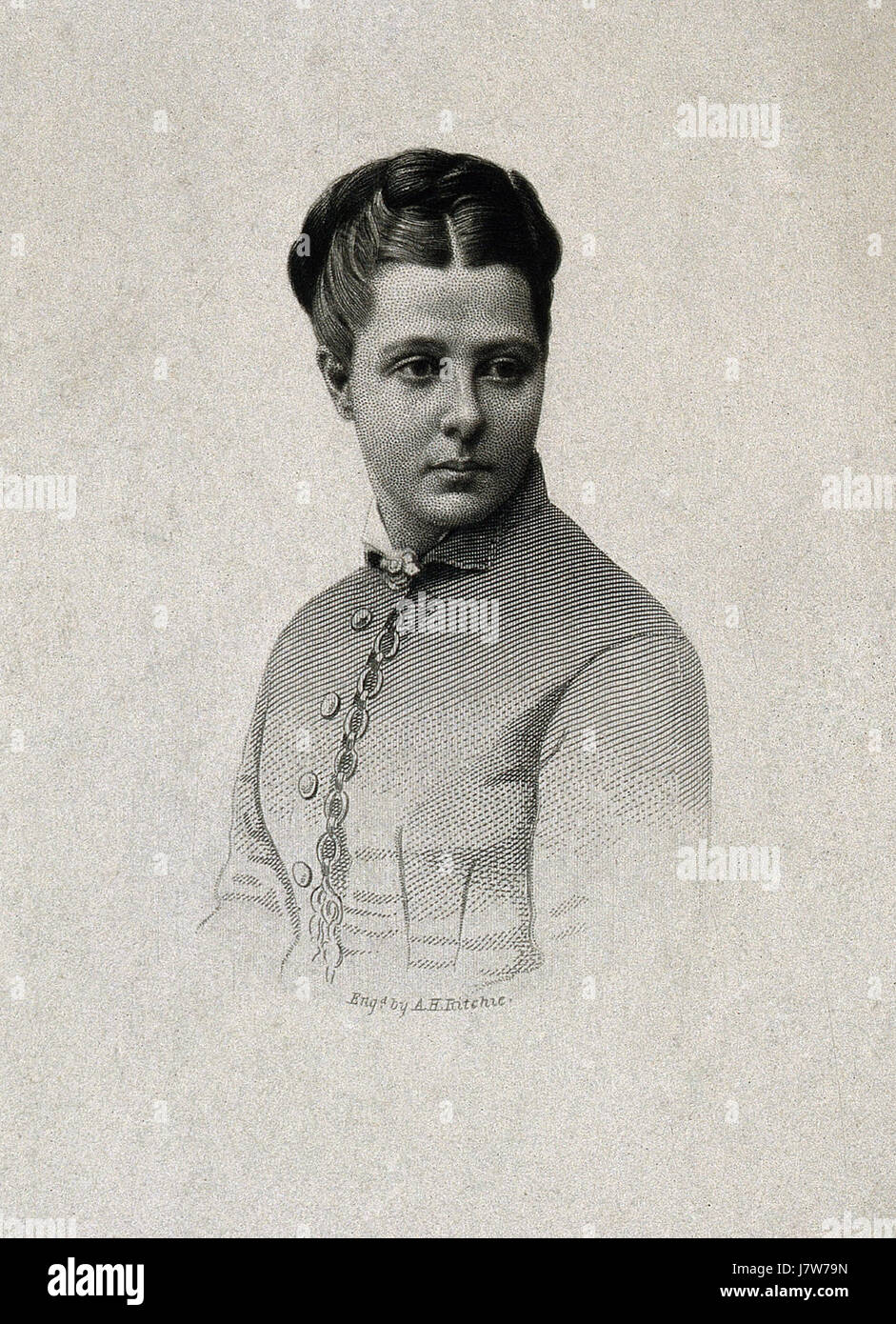 This portrait of Annie Besant, painted by A. H. Ritchie, captures the ...
