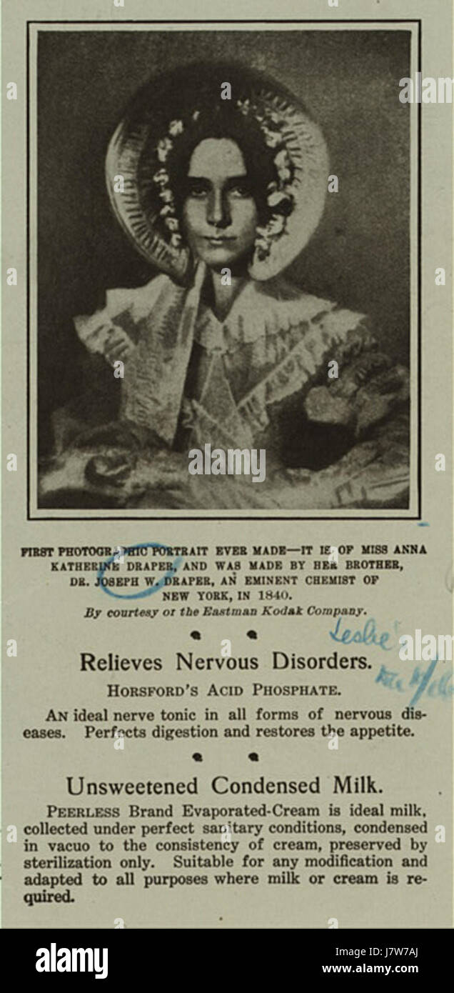 Anna Katherine Draper 1840 Stock Photo - Alamy