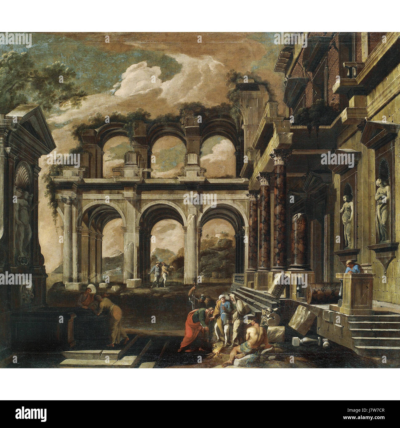 Viviano Codazzi and Domenico Gargiulo (Attr.) A capriccio of the ...