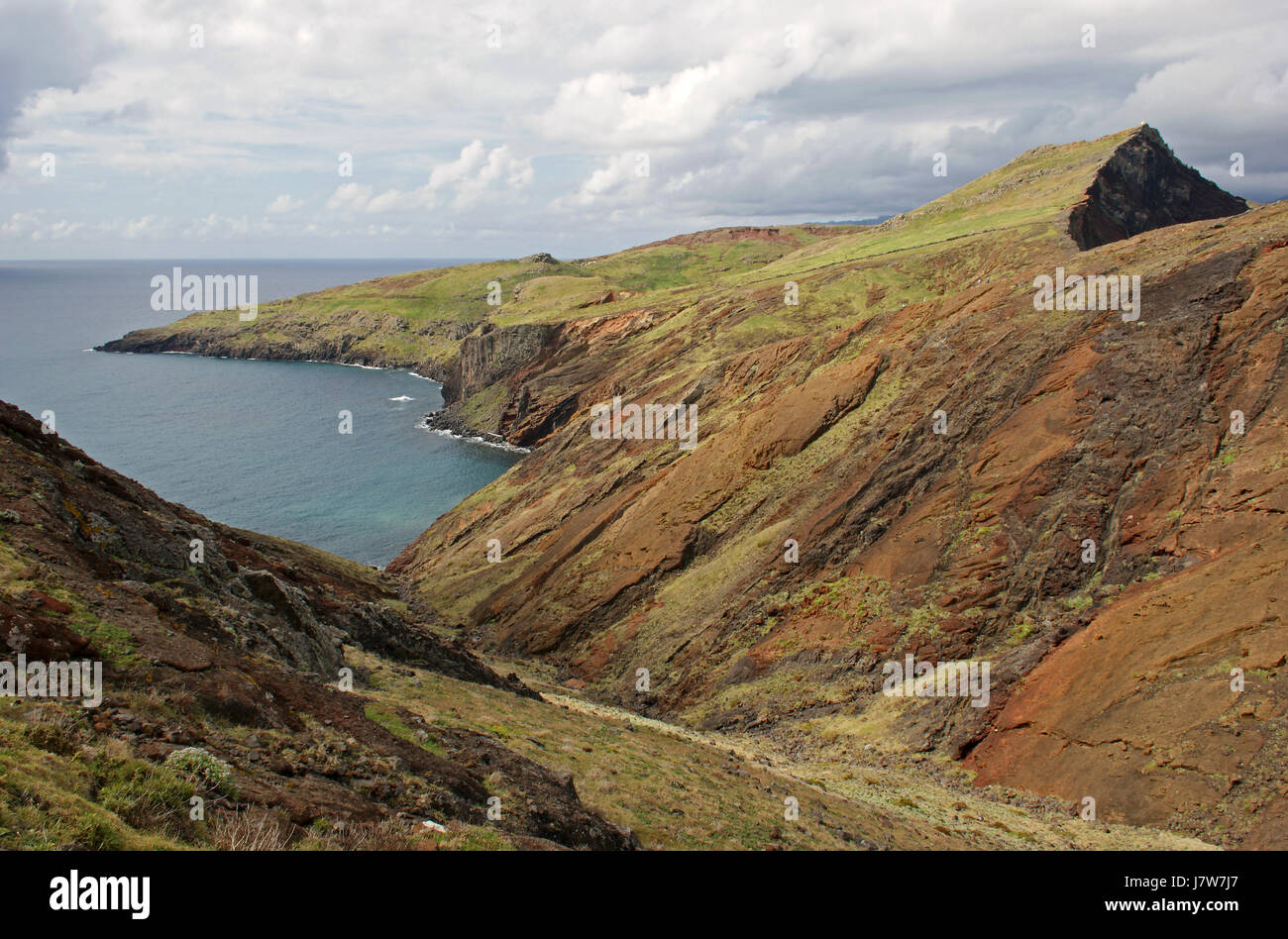 steep coast sensational madeira crags peninsula langue of land volcanic ...