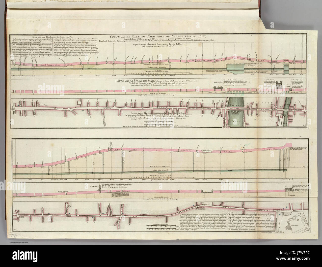 The 'Buache Coupe de la Ville de Paris' is a detailed 18th-century map ...