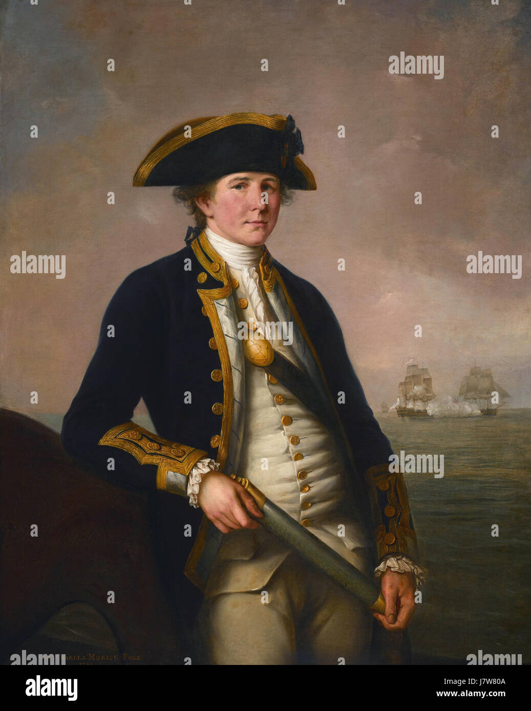 Captain Charles Morice Pole, by John Francis Rigaud Stock Photo - Alamy