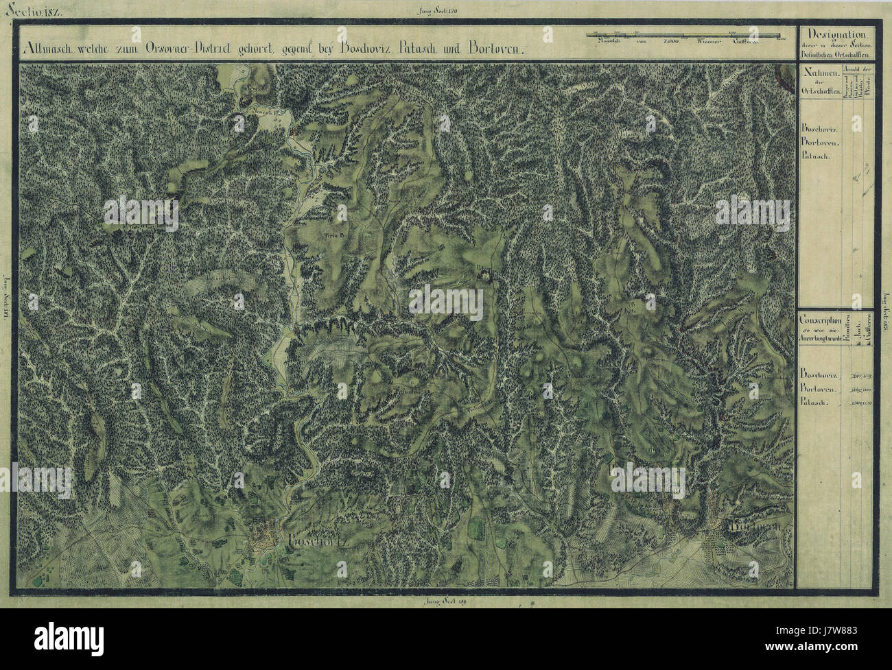 The Josephinian Land Survey (Josephinische Landaufnahme) page 18, a ...