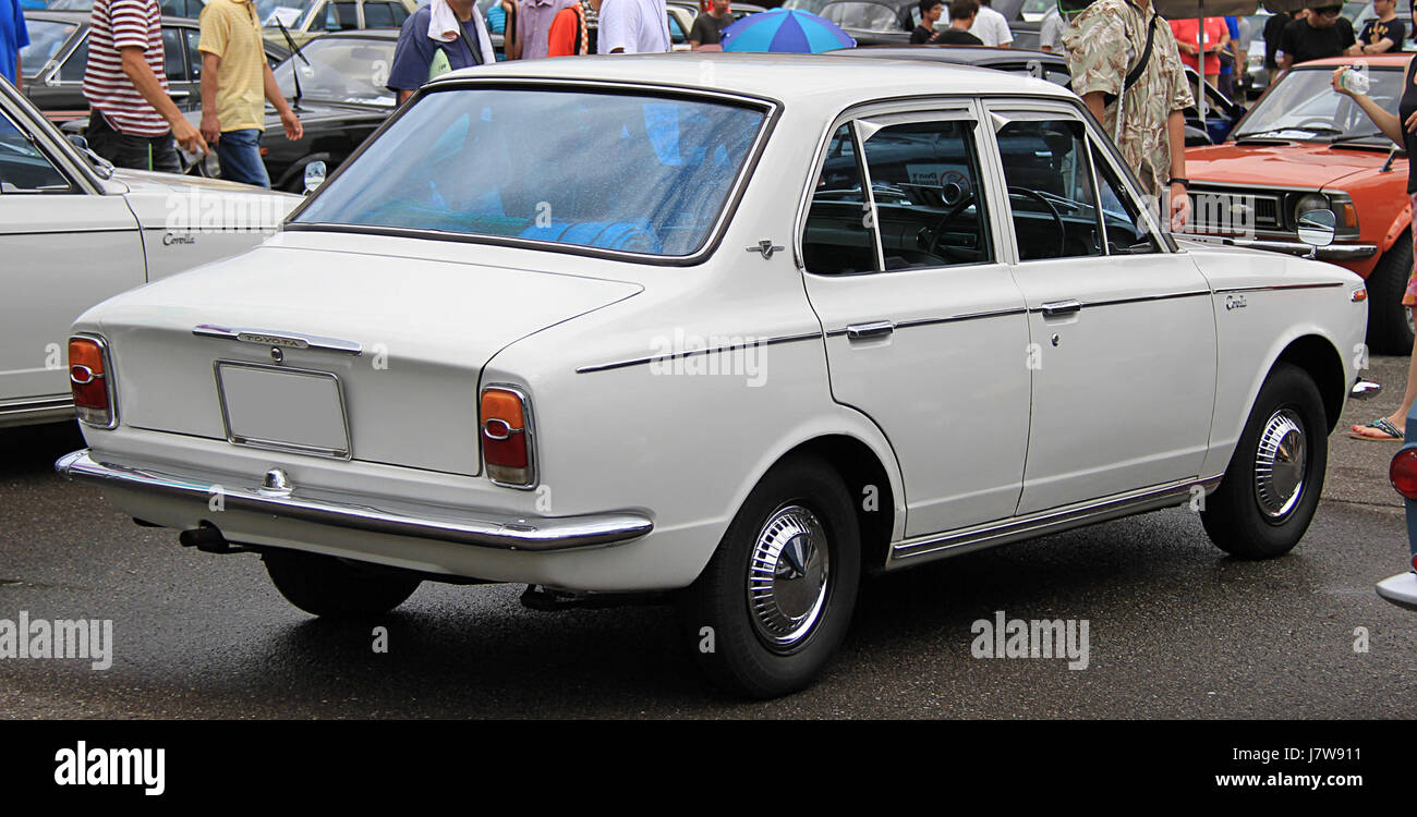 This image showcases the rear view of a 1968 Toyota Corolla 1100 Deluxe ...