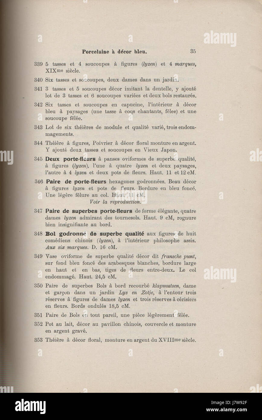 Collections F.W. Ross, La Haye, A. Durand, Paris et al., p 35 Stock ...