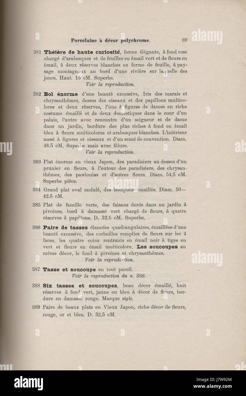Collections F.W. Ross, La Haye, A. Durand, Paris et al., p 39 Stock ...