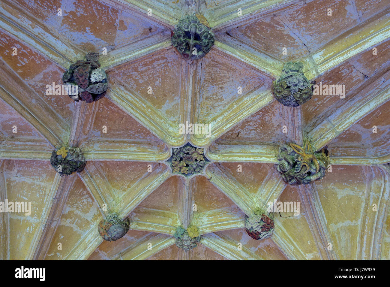The Cloisters at Lacock Abbey in Wiltshire, England, feature a peaceful and historic setting ...