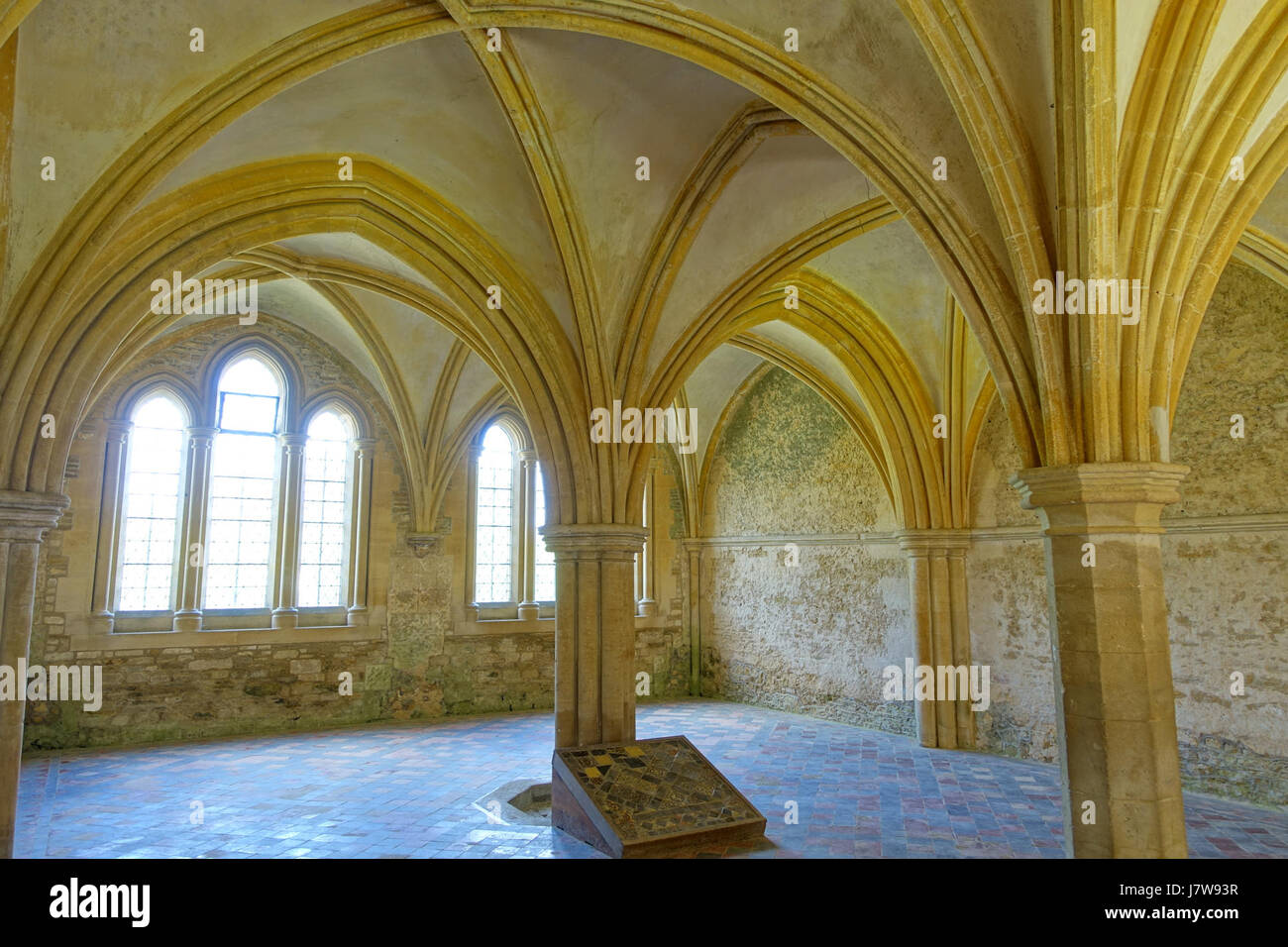 This refers to the Chapter House at Lacock Abbey in Wiltshire, England ...