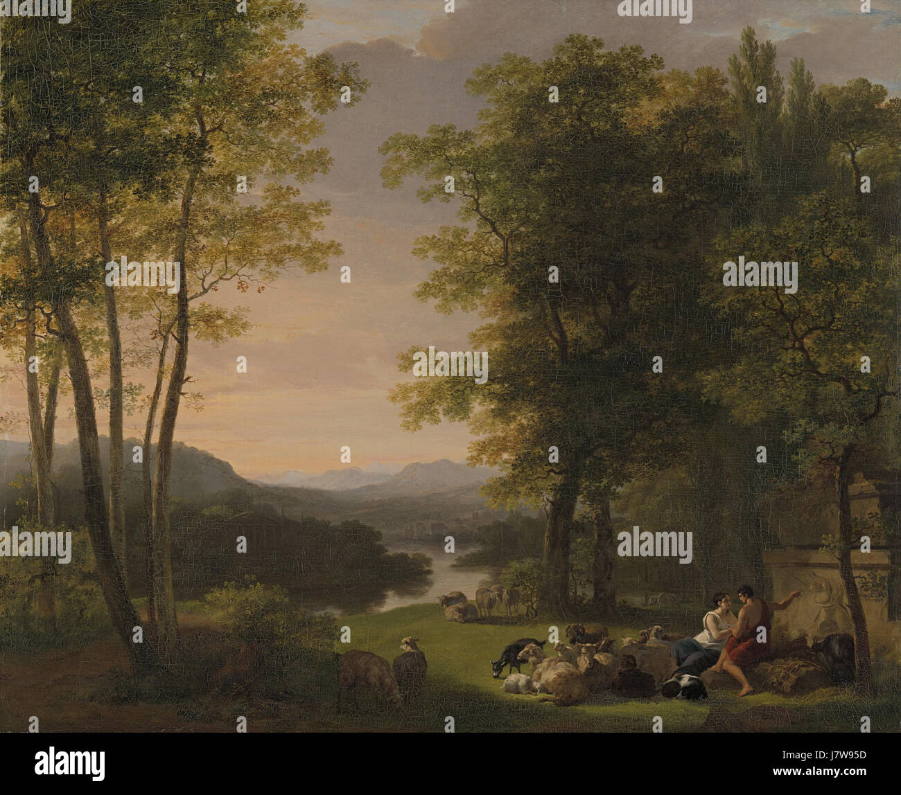 Arcadian landscape, captured in an artwork held at the Rijksmuseum ...