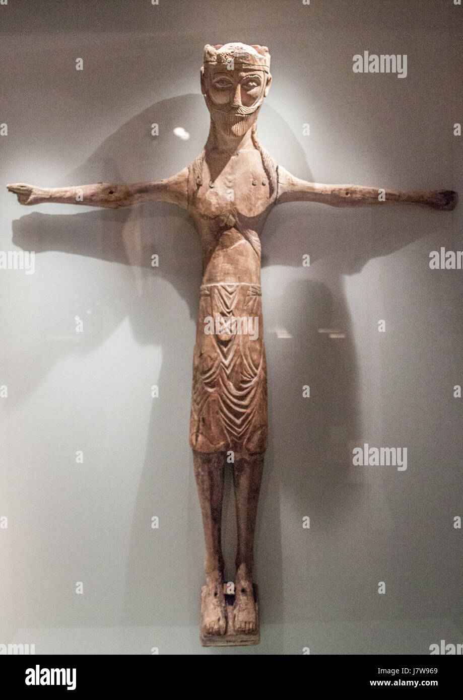 The carved figure of Christ from Ufsir is a religious artifact, likely ...