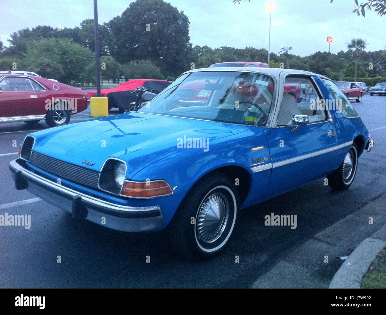 1976 AMC Pacer DL coupe blue white 2014 AMO NC 05 Stock Photo - Alamy