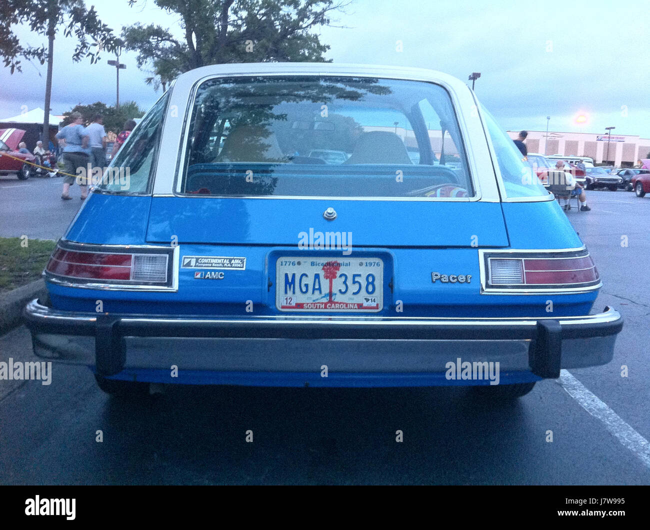 1976 AMC Pacer DL coupe blue white 2014 AMO NC 07 Stock Photo - Alamy