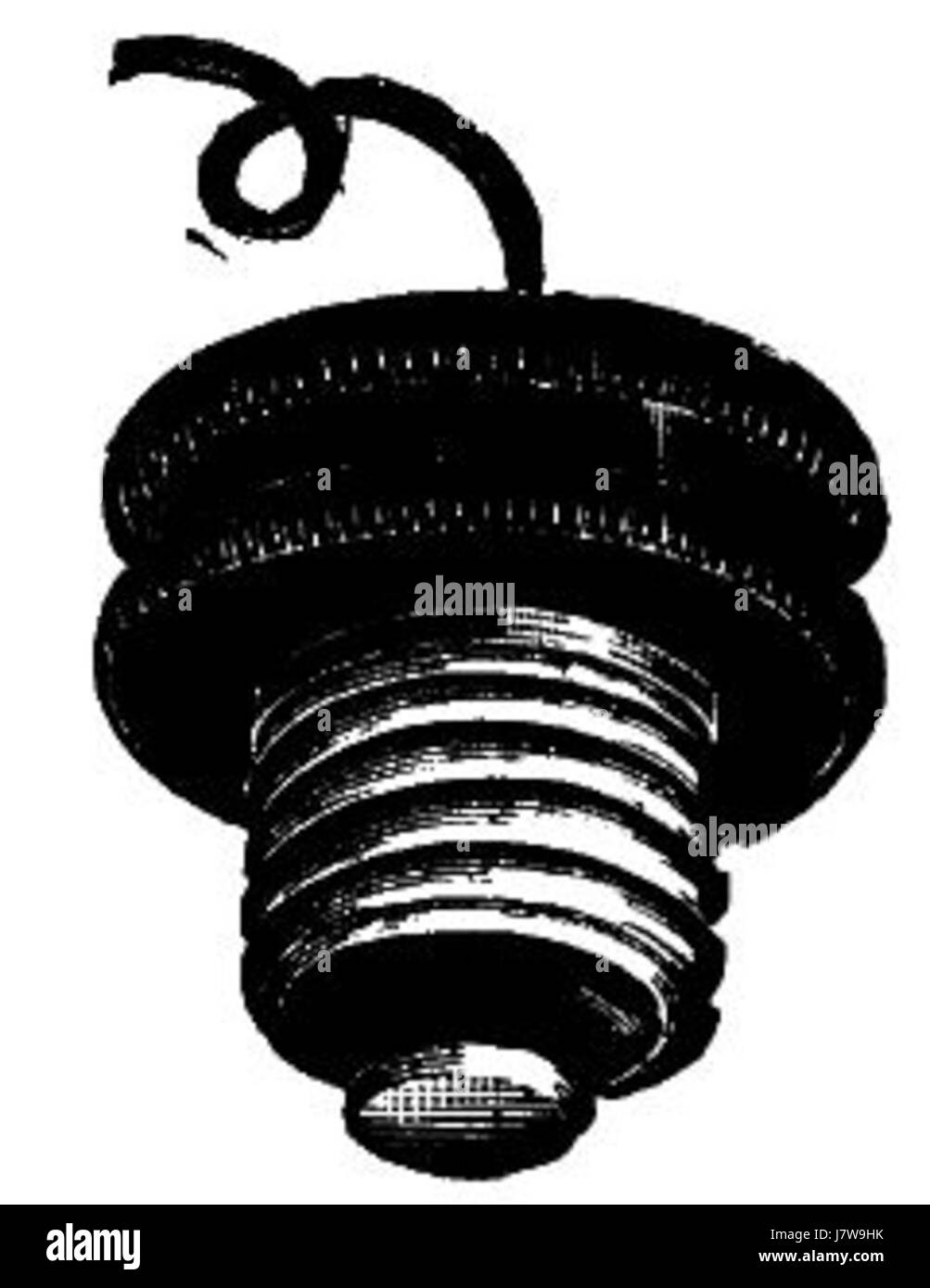 A historical electrical component, the 1893 GEC lampholder plug ...