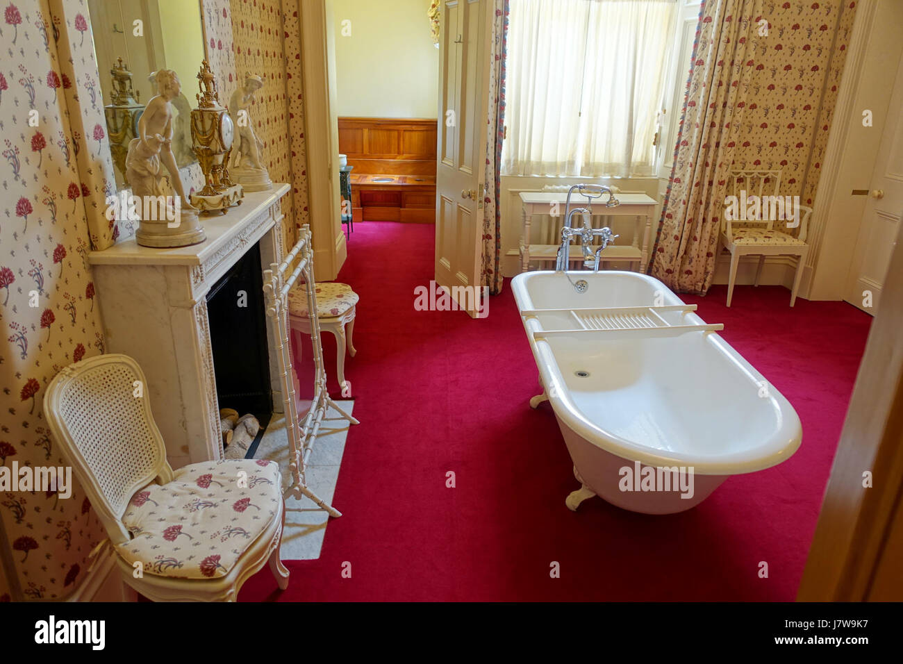 The bathroom at Waddesdon Manor in Buckinghamshire, England, is an ...