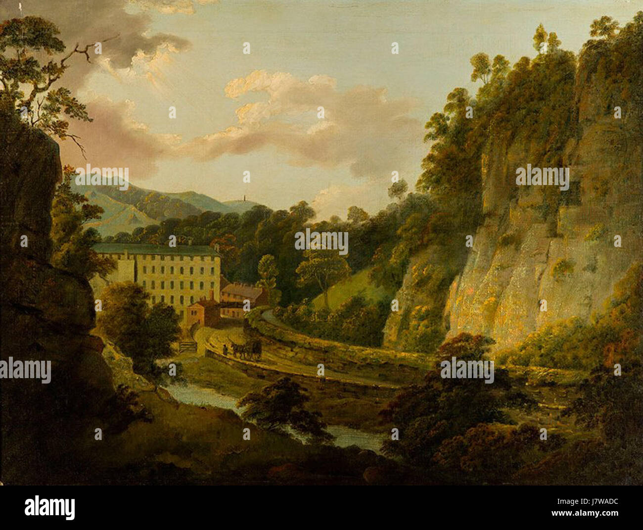 Joseph Wright of Derbyâ€™s painting 'Arkwright's Mills' depicts the ...