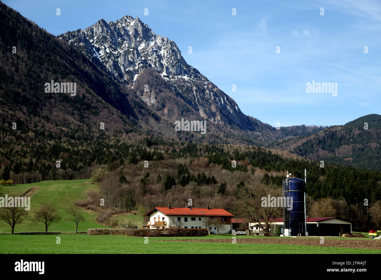 alps bavaria farm silo germany german federal republic blue agrarian ...