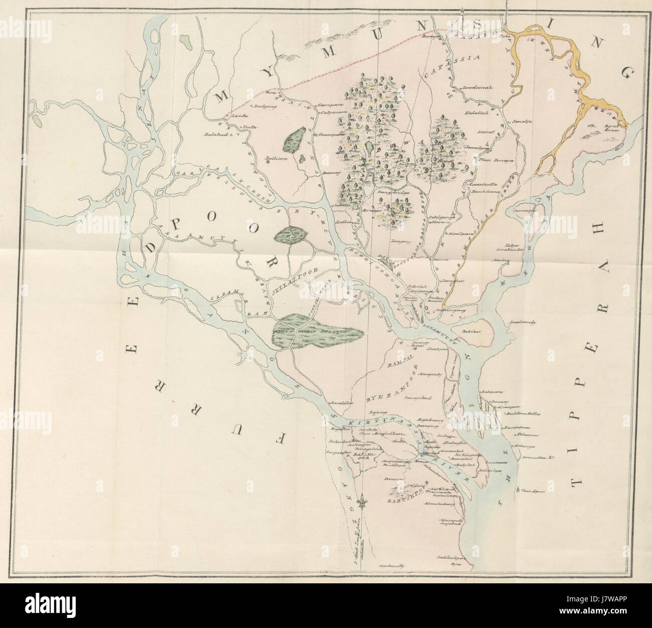 Map of DACCA from TAYLOR(1840) A Sketch of the topography and ...