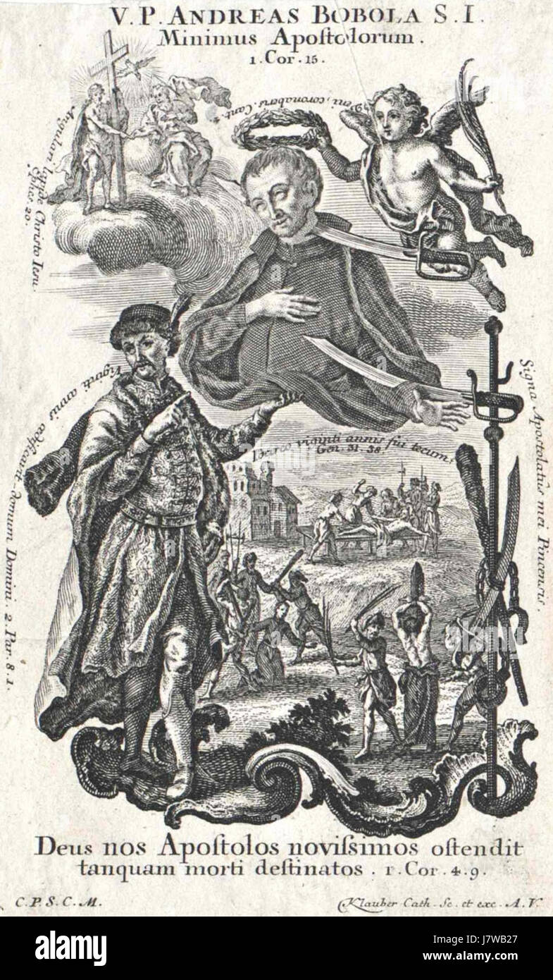 'Andreas Bobola Andachtsbildchen' refers to a devotional image of Saint ...