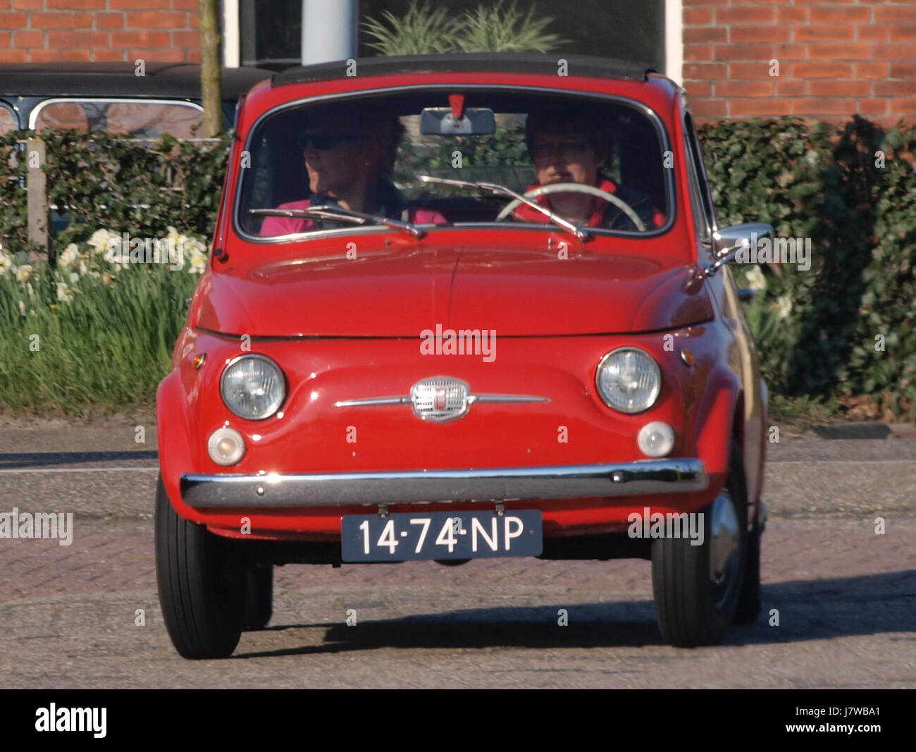 This image depicts a 1970 Fiat car, registered under Dutch license ...