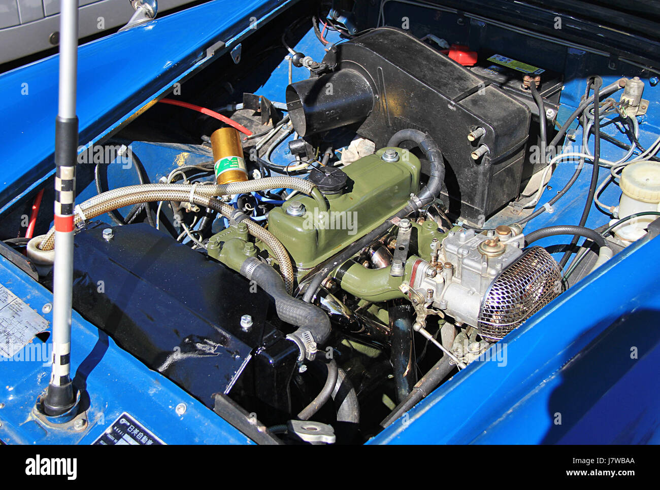 1974 MG Midget Mark IV 12GA engine Stock Photo - Alamy