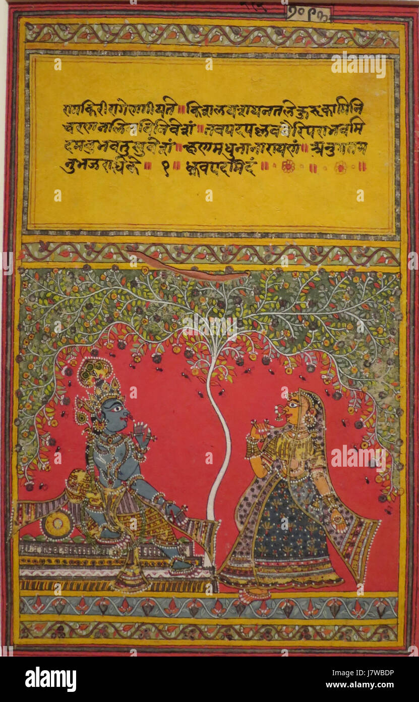 This 19th-century illustration for the Gita Govinda, an important text ...