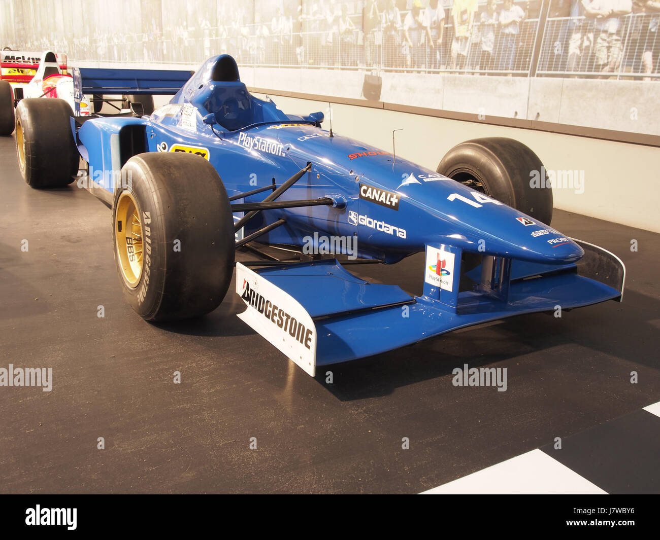 The 1996 Ligier Mugen Honda JS43, a Formula 1 car driven by Olivier ...