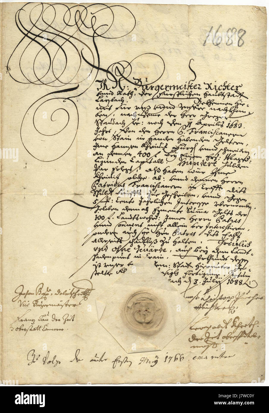This document, dated July 1688, provides historical context for events ...