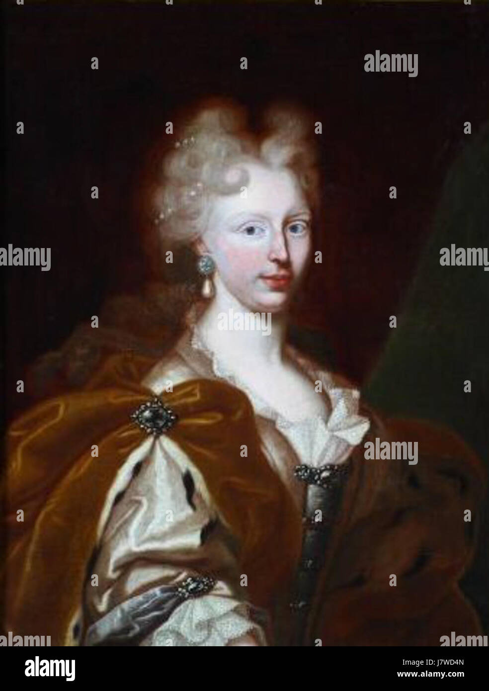 The 1670 portrait of Dorothea captures a 17th-century noblewoman ...