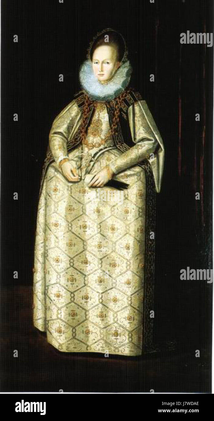 A portrait of Anna of Saxony, dated 1567, depicting the princess of the ...