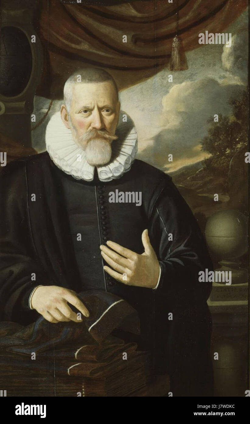 This painting by Adriaen van Gaesbeeck portrays a wool merchant ...