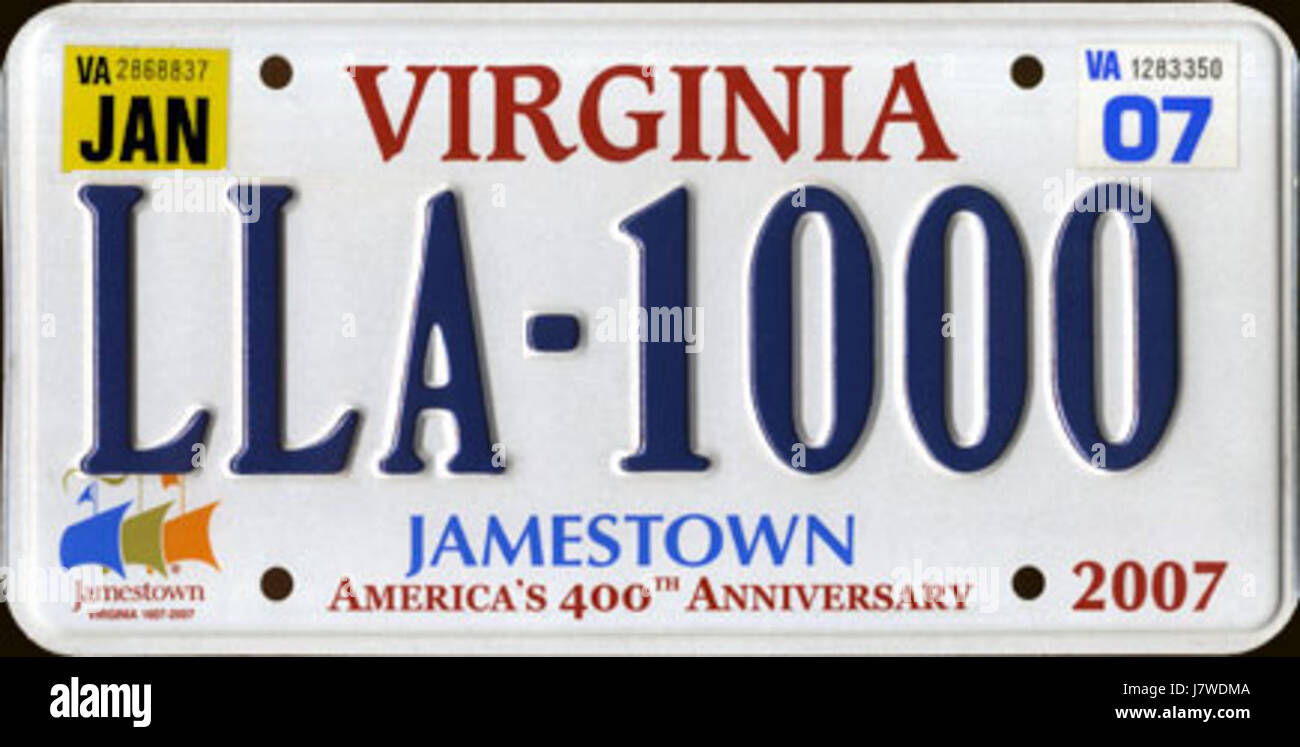 Virginia license plate hi-res stock photography and images - Alamy