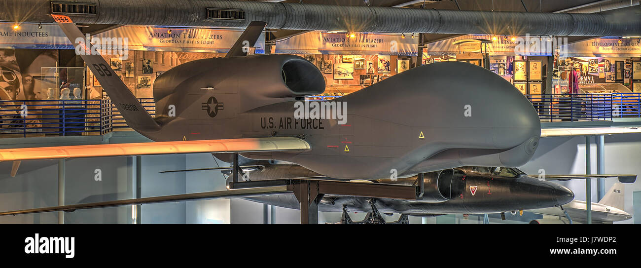 The Global Hawk is an advanced unmanned aerial vehicle (UAV), used for ...