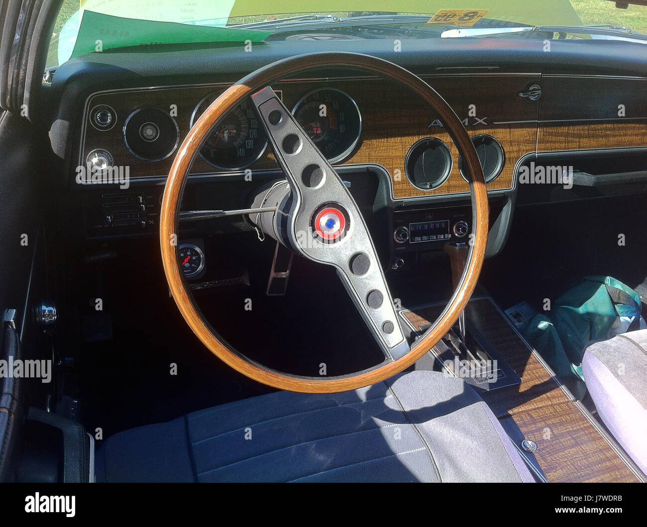 The 1970 AMC AMX in Golden Lime is a classic American muscle car ...