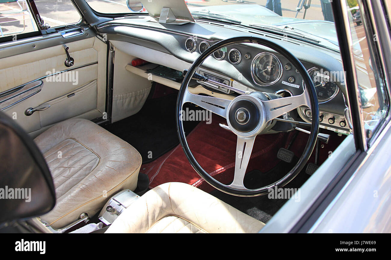 1962 Prince Skyline Sport Coupe interior Stock Photo - Alamy