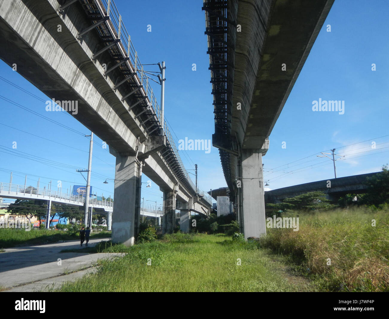 This image shows the footbridge located at the Marcos Highway in Pasig ...