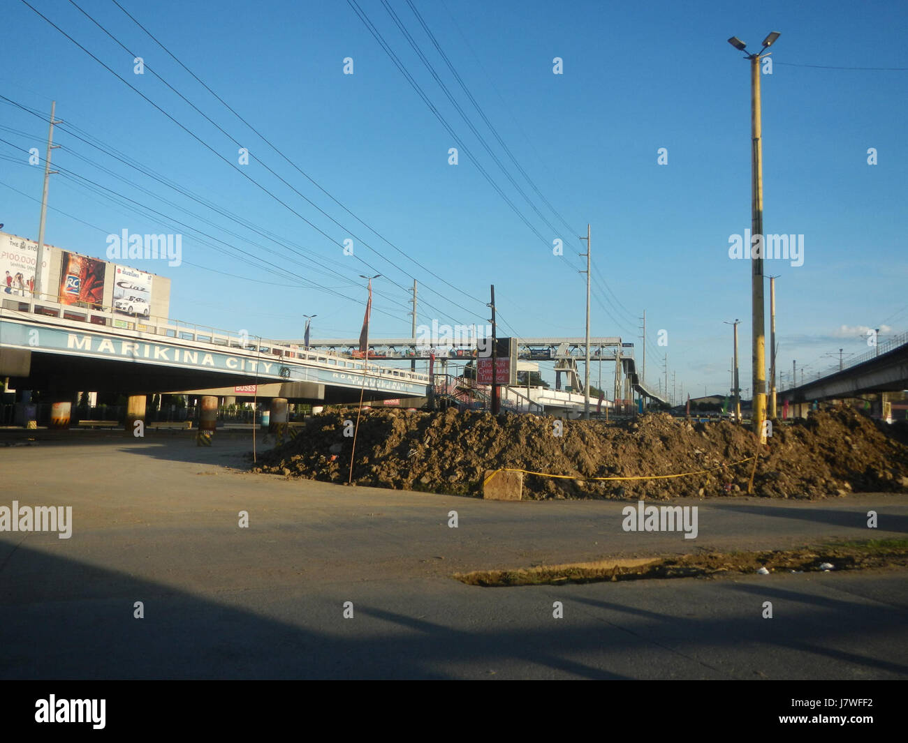 This image depicts the SM City Marikina Flyover, located near Marcos ...